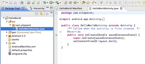 Hello Android — SitePoint