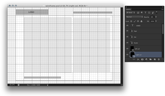 Photoshop CS6 Unlocked—Making Wireframes in Photoshop — SitePoint