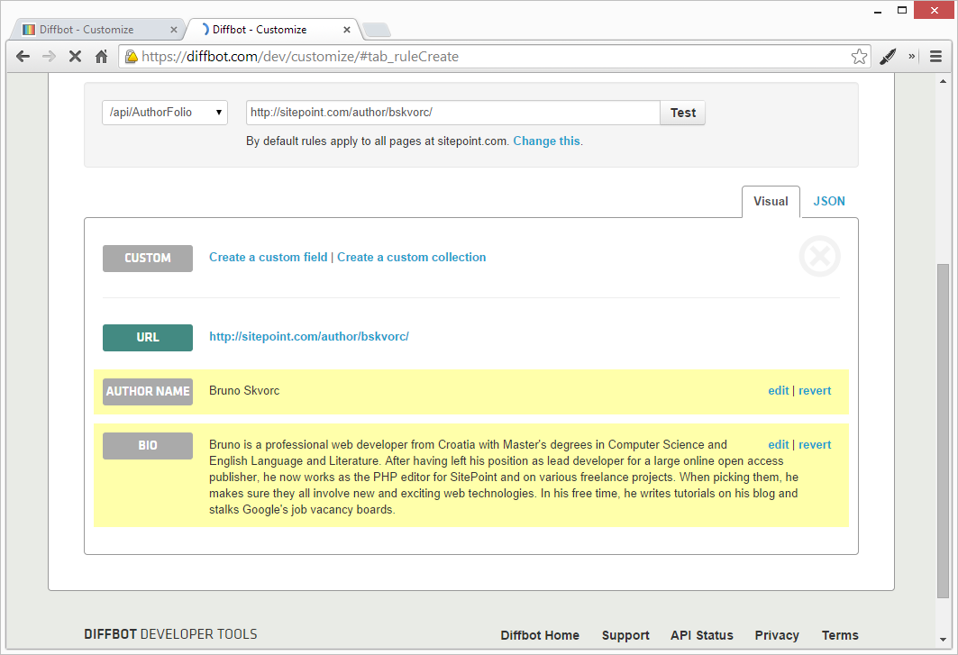 Analyze SitePoint Author Portfolios with Diffbot — SitePoint