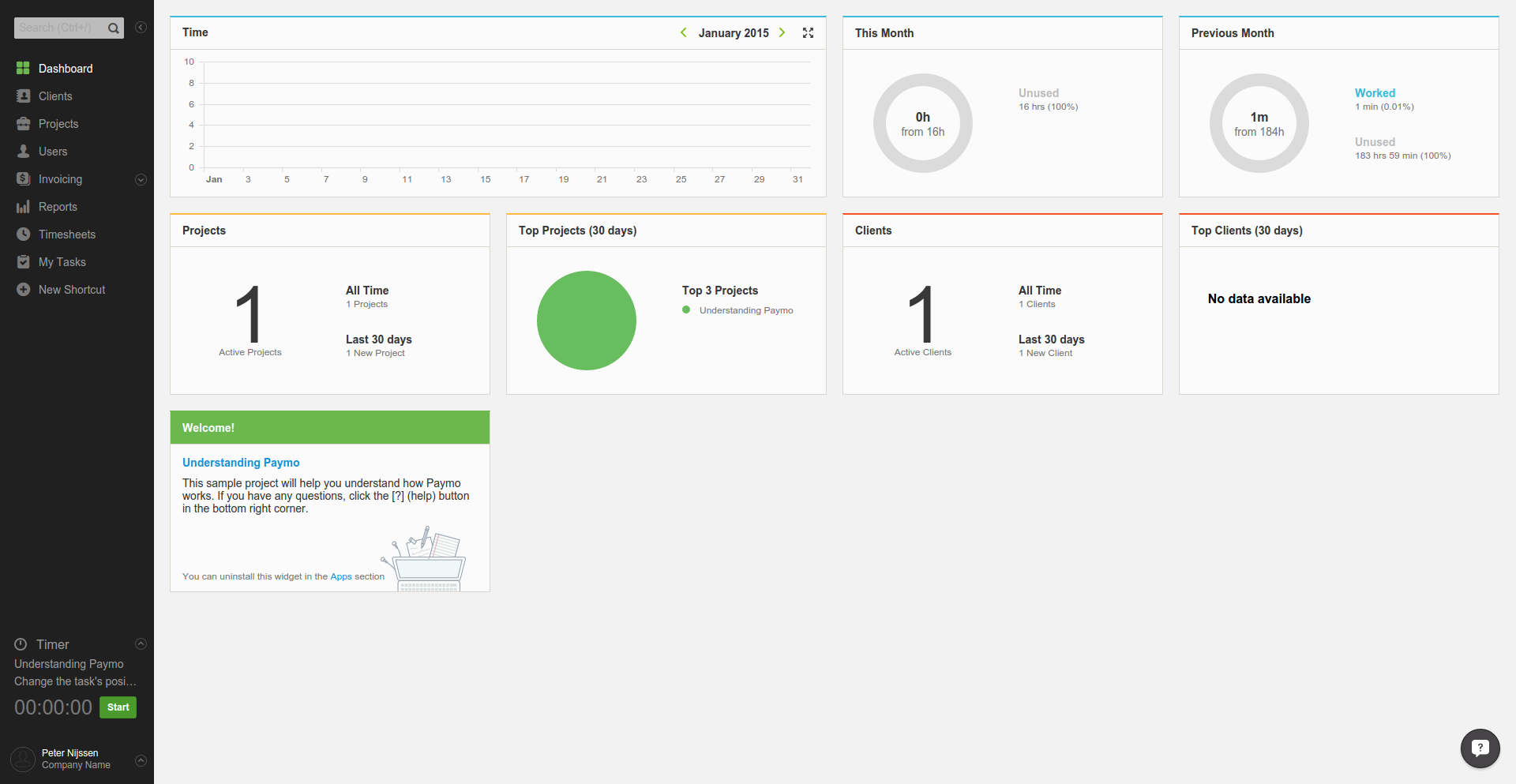 Painless Project Management, Time-tracking and Invoicing with Paymo