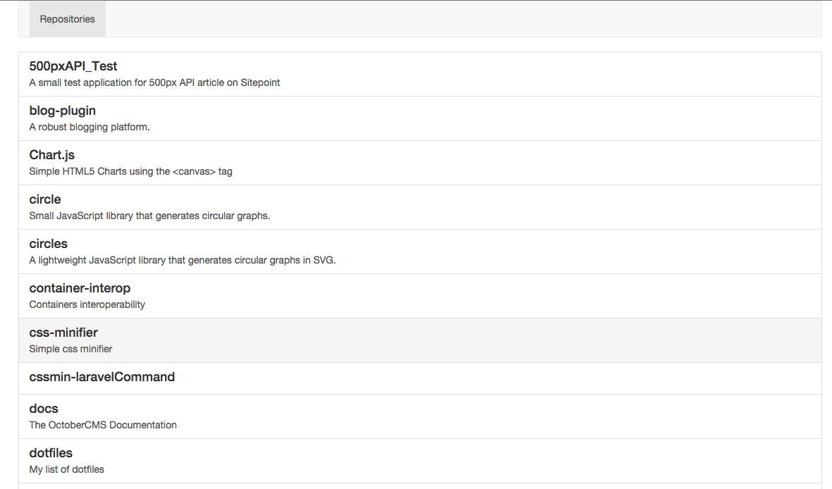 How To Use Githubs Api With Php — Sitepoint